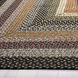 SAFAVIEH Braided Collection 4' x 6' Multi BRD308A Handmade Country Cottage Reversible Area Rug