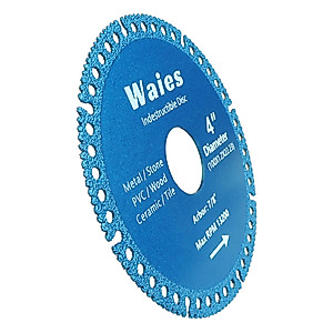 Waies 4 Inch Indestructible disc for Angle Grinders, All Purpose Metal Cut Off Wheels Multifunction Disc for Steel, Rebar, Sheet Metal, Angle Iron, Stainless Steel (5 Pcs)