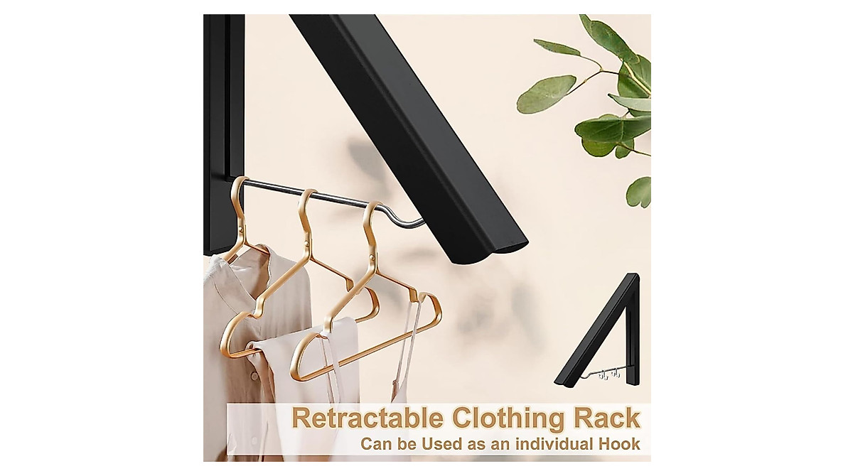 Foldable Wall Mounted Drying Rack with 80CM Extension – Space Saver