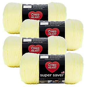 Red Heart Super Saver Yarn (4-Pack of 5oz Skeins) (Aran Fleck)
