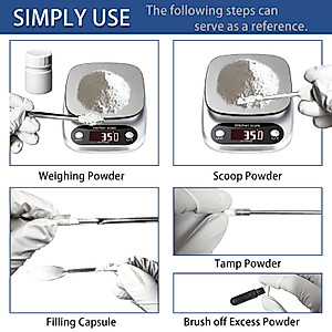ZIGMEEY 15 Piece Capsule Filling Machine Kit for Pill Filler - All Sizes 000 00 0 1 2 3 4 5, Micro Lab Spoons, Herb Powder Tamper Tool, Spatula Scoop, Versatile for Medication & Supplements