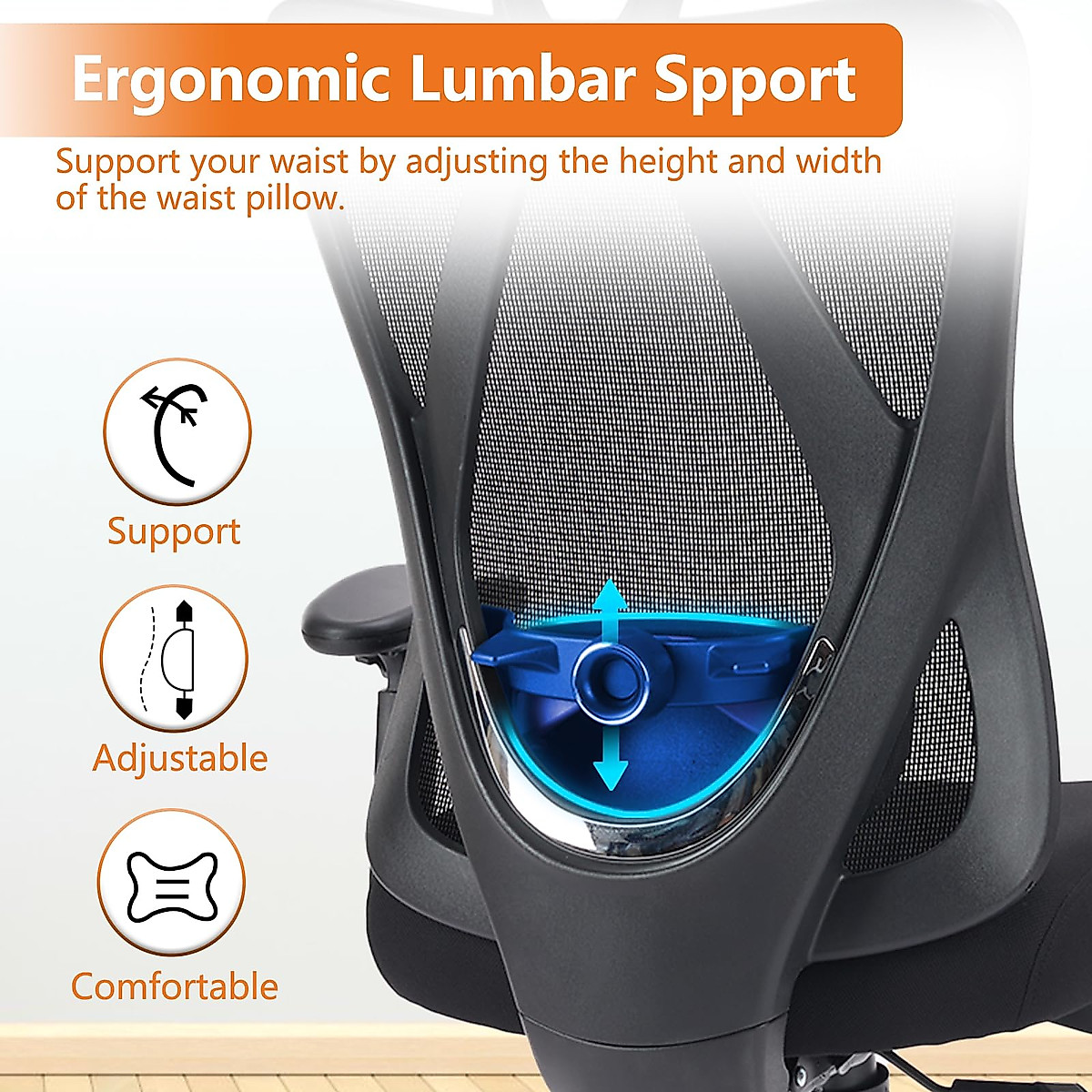 Sweetcripy Bar Stools Set of 2, PU Leather Adjustable Swivel Barstools Chair