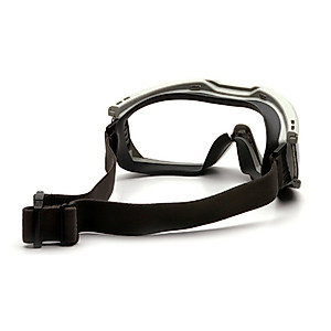 Pyramex Capstone Chemical Splash Goggle With Clear Anti-Fog Lens And Gray Frame Includes Cloth Strap