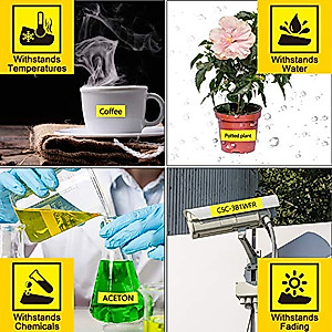 GREENCYCLE Compatible for Brother P-Touch TZe-651 TZe651 AZE Tape 24mm 0.94 Inch 1" Black on Yellow Laminated Label Tape for PT2730 PT9600 PTD600VP PTD800W PTH500LI PTP700 PTP710BT PTP750W, 3 Pack