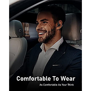 Mosonnytee Headphones Wireless Bluetooth earpiece Noise Cancelling Headphones with Microphone Truck Bluetooth Headset Hands-Free for Cell Phone with Replaceable Batteries for 20-Hours (Gold)