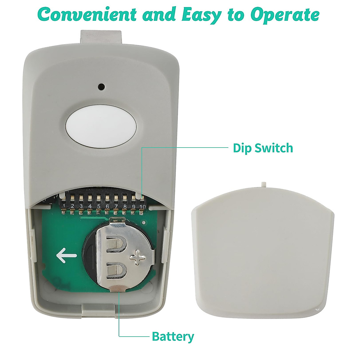 2 Replacement for Multicode Linear 3089 Garage Gate Door Opener Remote Transmitter,308911,MCS308911,10 dip Switch 300mhz,Grey