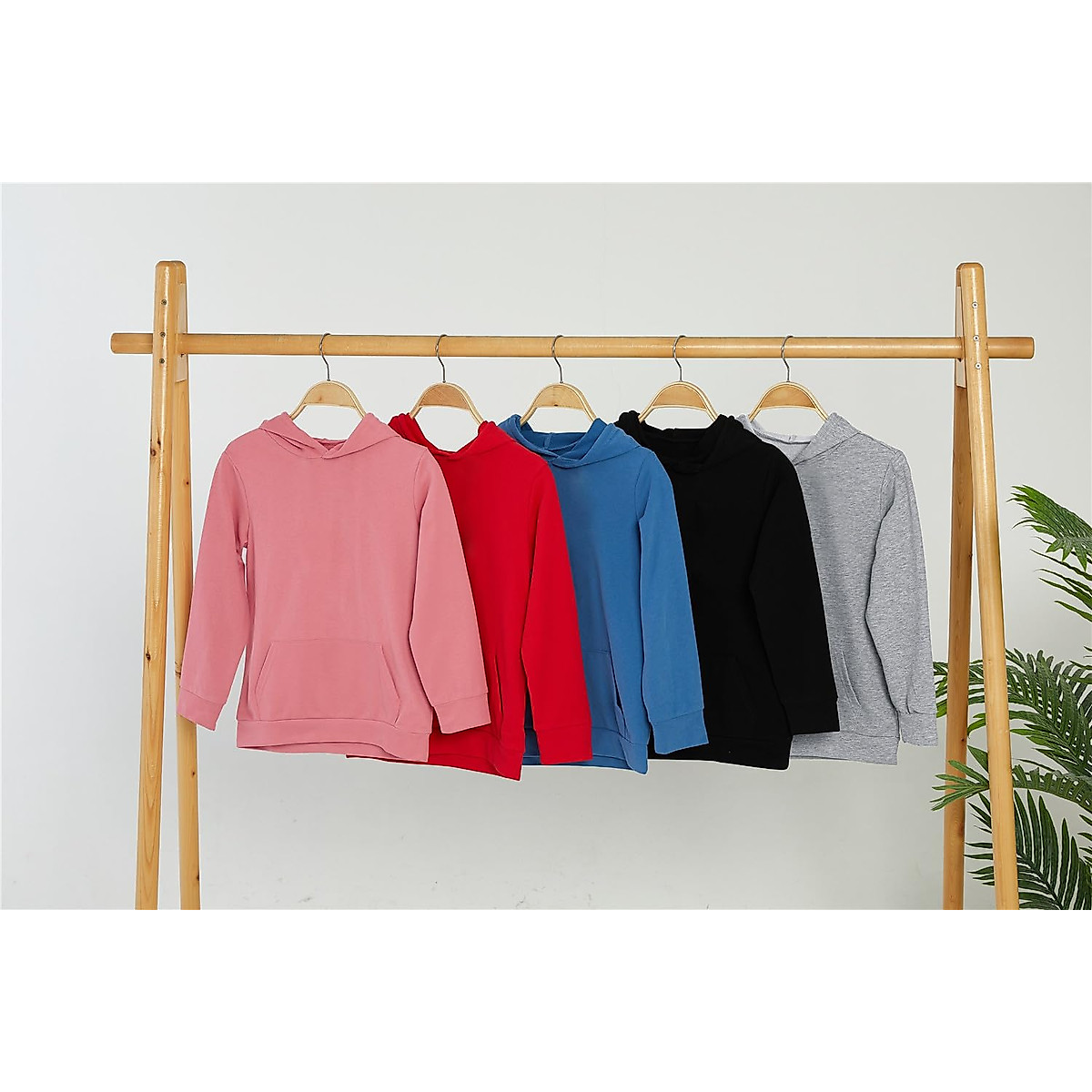 Haloumoning Kids Girls Fleece Pullover Hoodies Cute Leopard Printed Hooded Sweatshirts with Pockets 4-15 Years