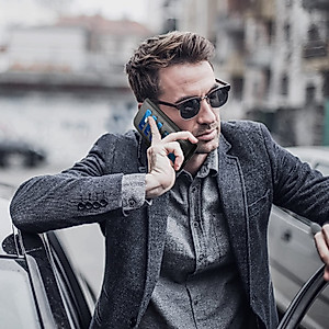 FYY for iPhone 13 Pro Max Case, [Support Magsafe Charging][Genuine Leather] Wallet Phone Case with Card Holder Protective Shockproof Cover for iPhone 13 Pro Max 5G 6.7" Black&Brown