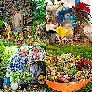 Mood Lab Fairy Garden - Miniature Figurines & Accessories Starter Kit - Fairy Garden Set of 12 pcs - Outdoor or House Decor