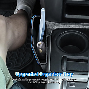 DIAMOOKY Upgraded 2PCS Center Console Organizer Compatible with Toyota 4Runner 2024 2023 2022 2021 2020 2019-2010 Gear Shift Organizer Tray Armrest Storage Box 5th Gen 4 Runner Interior Accessories