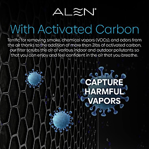 Alen Air Filter FL40-H VOC/Smoke Replacement HEPA Filter for BreatheSmart 45i & Flex Air Purifier-Captures Allergens & Mold + VOCs & Smoke (1 Filter)
