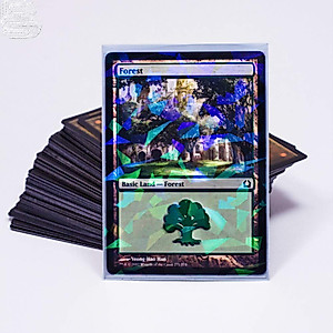 N E W Professional Holographic Matte White 100 Pack Card Deck Protector Sleeves Precise Fit for MTG and More!