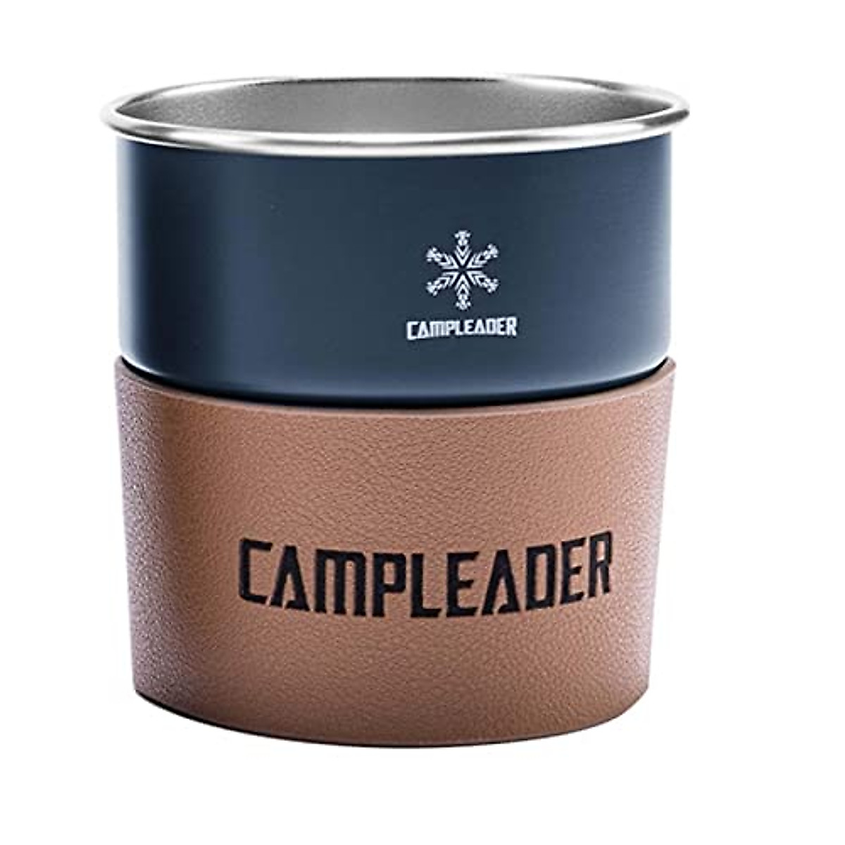 shamjina 4x Stainless Steel Cup with Sleeve Water Tumblers Coffee Mugs Reusable Drinking Glasses Shatterproof Cup for Tea Picnic Home Drinks Travel, Deep Blue