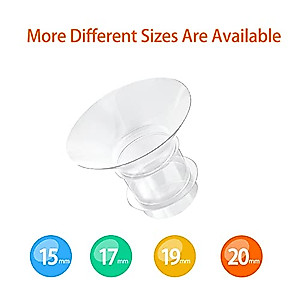 Loveishere 19mm Flange Inserts Compatible with Medela / Willow / TSRETE/ Momcozy S9 S10 S12/ Willow Wearable Cups & Spectra S1 S2, 24mm Breast Pump Shields Reduce Nipple Tunnel Down to 19mm, 2pcs