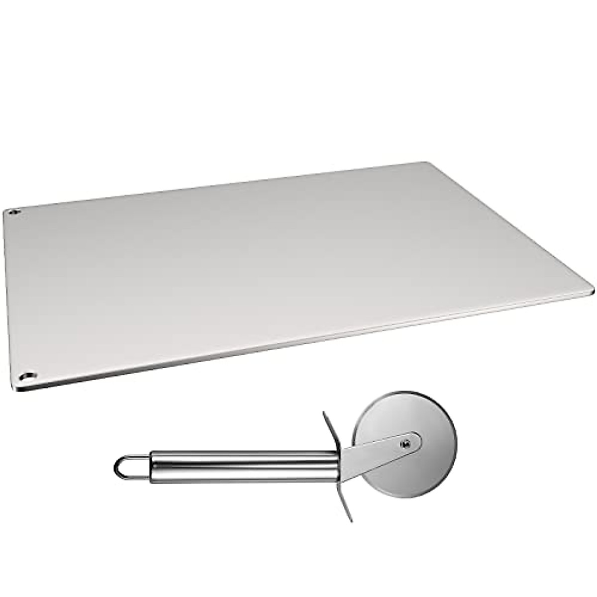 VEVOR Steel Pizza Stone for Oven, Steel Pizza Plate, A36 Steel Baking Steel Pizza Stone for Grill, Steel Pizza Pan with 20x Higher Conductivity for Pizza & Bread Indoor & Outdoor (Silver)