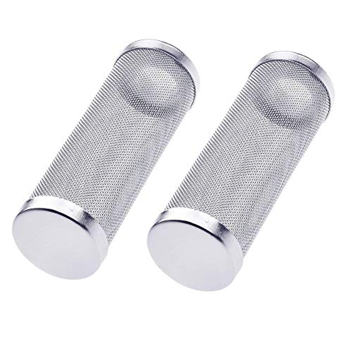 Quickun Stainless Steel Aquarium Flow Fish Filter Guard Net Shrimp Safe Inlet Inflow Protect Basket Mesh Media 16mm, 2Pcs