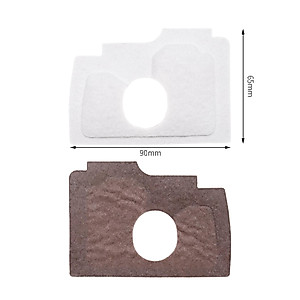 The Lord of the Tools 2Pcs Air Filter Replacement Compatible with Stihl MS170 MS180 017 018 Lawn Mower Filter Pads Double-layer Cotton Air Filters 90x65mm White