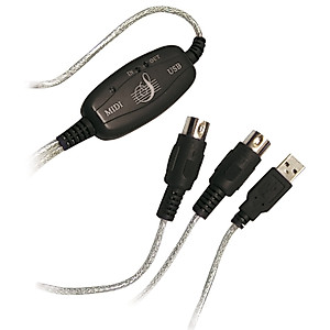 AGPtek USB To MIDI Keyboard Interface Converter Cable Adapter Support Windows Win XP Win Vista Mac OS