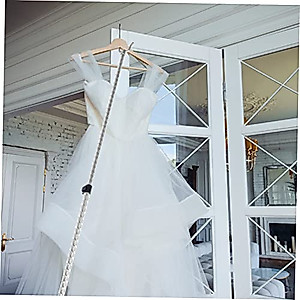 SHOWERORO Clothes Pole Wardrobe Pole Closet Pole with Hook for Reaching Clothesline Prop Pole Outdoor Clothesline Outdoor Apparel Portable Wardrobe Clothesline Drying Pole Clothes Drying Rod