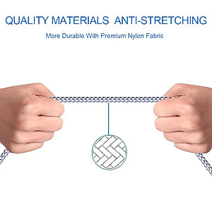 TAKAGI [MFi Certified] iPhone Charger, Lightning Cable 3PACK 6FT Nylon Braided USB Charging Cable High Speed Transfer Cord Compatible with iPhone 14/13/12/11 Pro Max/XS MAX/XR/XS/X/8/iPad