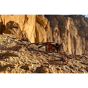 Suncloud Rambler Polarized Sunglasses – 100% UV Protection – Comfortable Fit, Trendy Design – for Men & Women – Black Frames & Red Mirror Lens