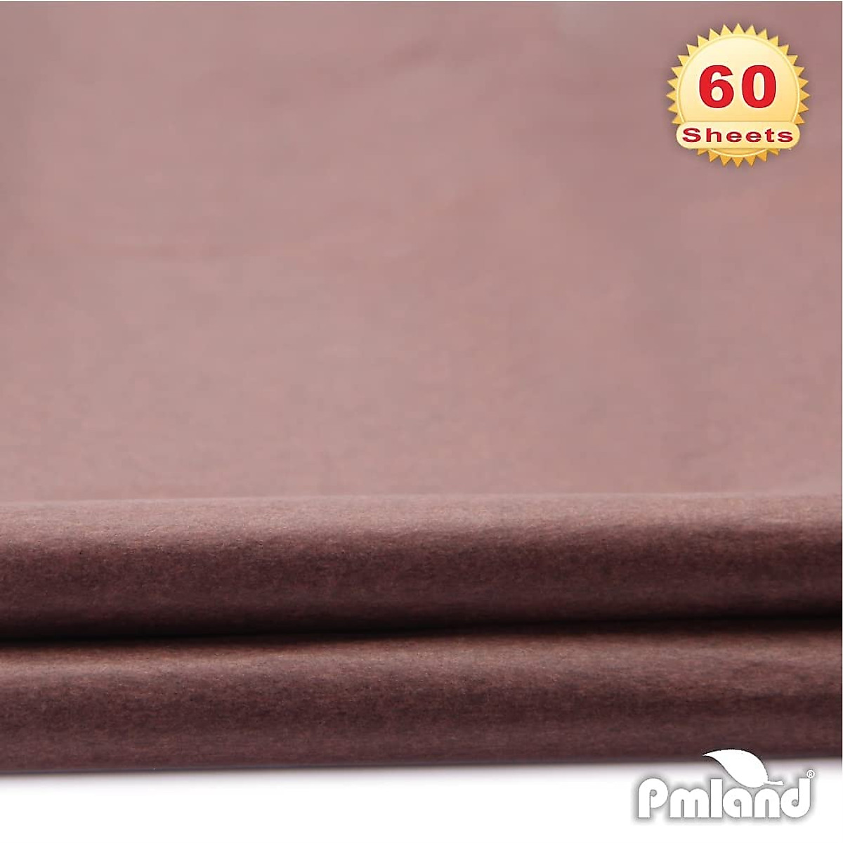 PMLAND Gift Wrapping Tissue Paper - Brown Color - 20 Inches x 26 Inches 60 Sheets