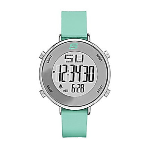 Skechers Women's Magnolia Digital Chronograph Watch, Color: Silver, Mint Green (Model: SR6070)