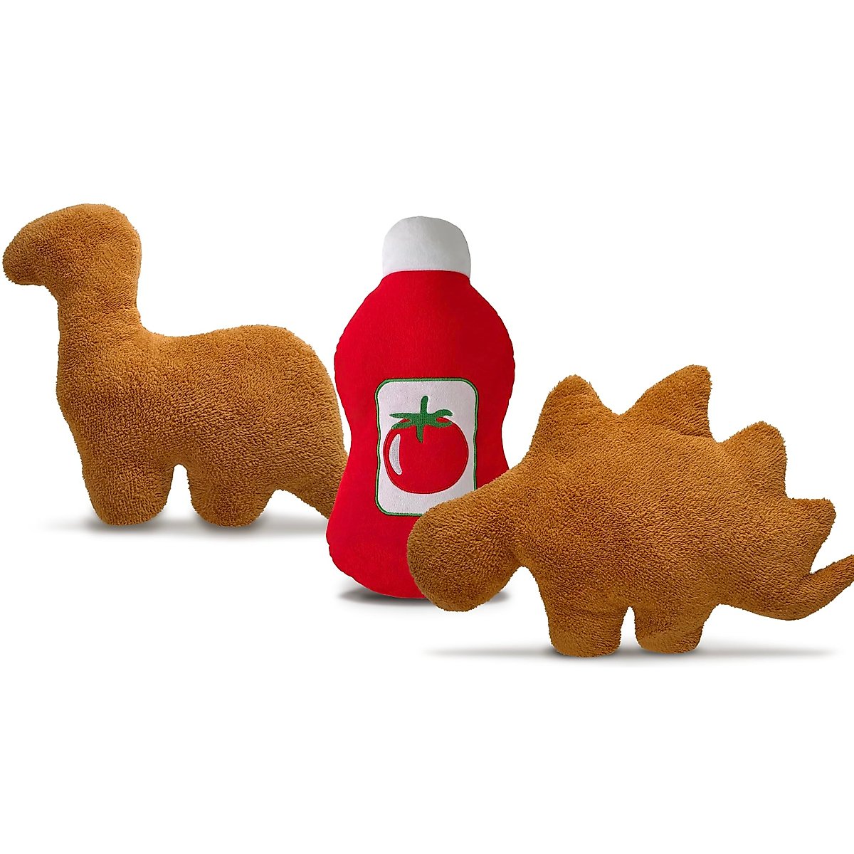 Elmwell Dino Nugget Plush Bundle: Snuggle into Softness with Dino Nugget Duo and Ketchup Pillow Pal – Irresistibly Cozy and Squishy