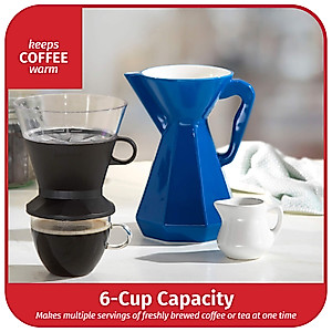 Goodcook Koffe 6-Cup Ceramic Pour Over Carafe Coffee Maker with #4 Paper Filters