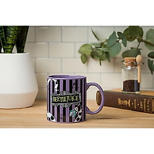 Silver Buffalo Beetlejuice Ceramic Mug Featuring Sandworm, 20 Ounces