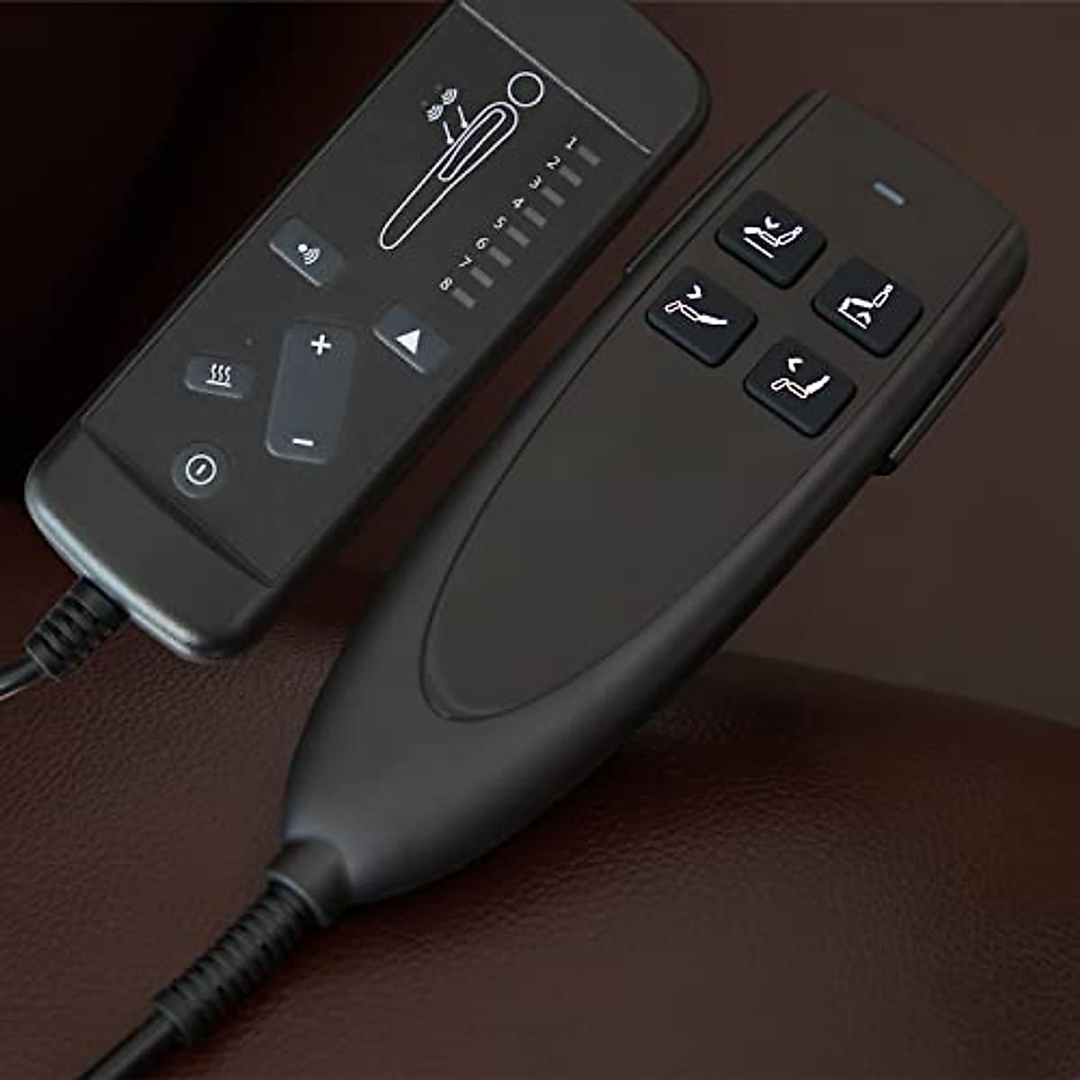 Irene House Large Recliner Lay Flat Chair Dual OKIN Motor Lift Chair Recliners for Elderly Infinite Position with Heat Massage Electric Power Lift Recliner Chair, Model Ollie(Brown, Faux Leather)