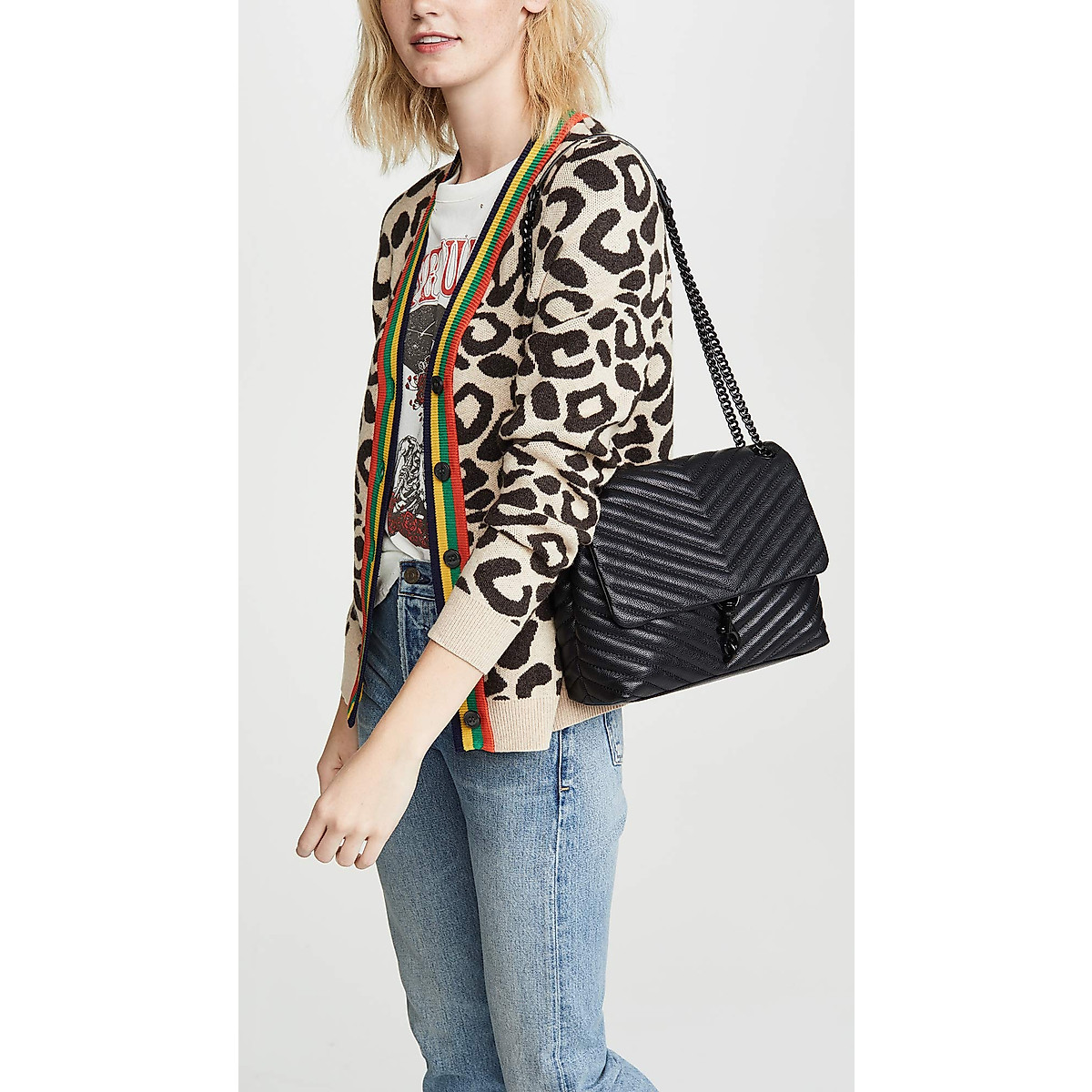 Rebecca Minkoff Edie Flap Shoulder, Black