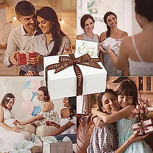 UnicoPak 24 Pcs Gift Boxes 9x6x4 Inches, White Gift Boxes with Lids for Presents, Gift Box for Birthday Wedding Bridesmaid Proposal Celebration Holidays Christmas