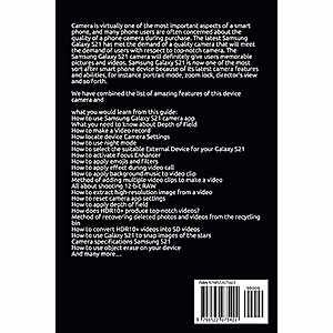 Samsung Galaxy S21 5G Camera User Guide: A Complete User Manual for Beginners and Pro with Useful Tips & Tricks to Master the Camera Features of the New Samsung Galaxy S21 Series