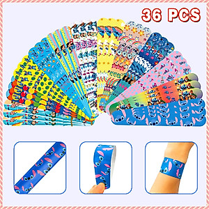86 PCS Stitch Inspired Party Favors Gift Set, 36 PCS Stitch Theme Slap Bracelets 50 Stickers, Stitch Birthday Decorations Party Supplies, Stitch Goodie Candy Bag Stuffers School Prize for Kids