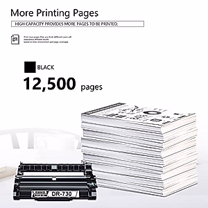GULOYA Compatible DR-730 DR730 Black High Yield Drum Unit Replacement for Brother DR 730 DCP-L2550DW MFC-L2710DW L2750DW HL-L2350DW L2395DW Printer Drum Unit (Drum unit, NOT toner)