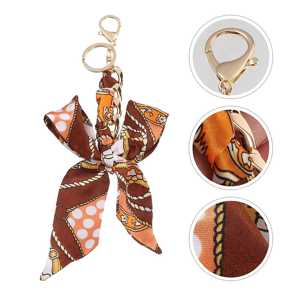 OSALADI Bowknot Silk Ribbon Bag Pendant Keychain Fashion Handbag Handle Decor for Purse Tote Bag Handbag