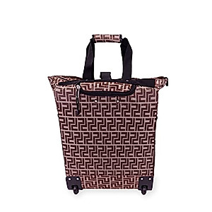 Everest Rolling Tote, Brown, One Size