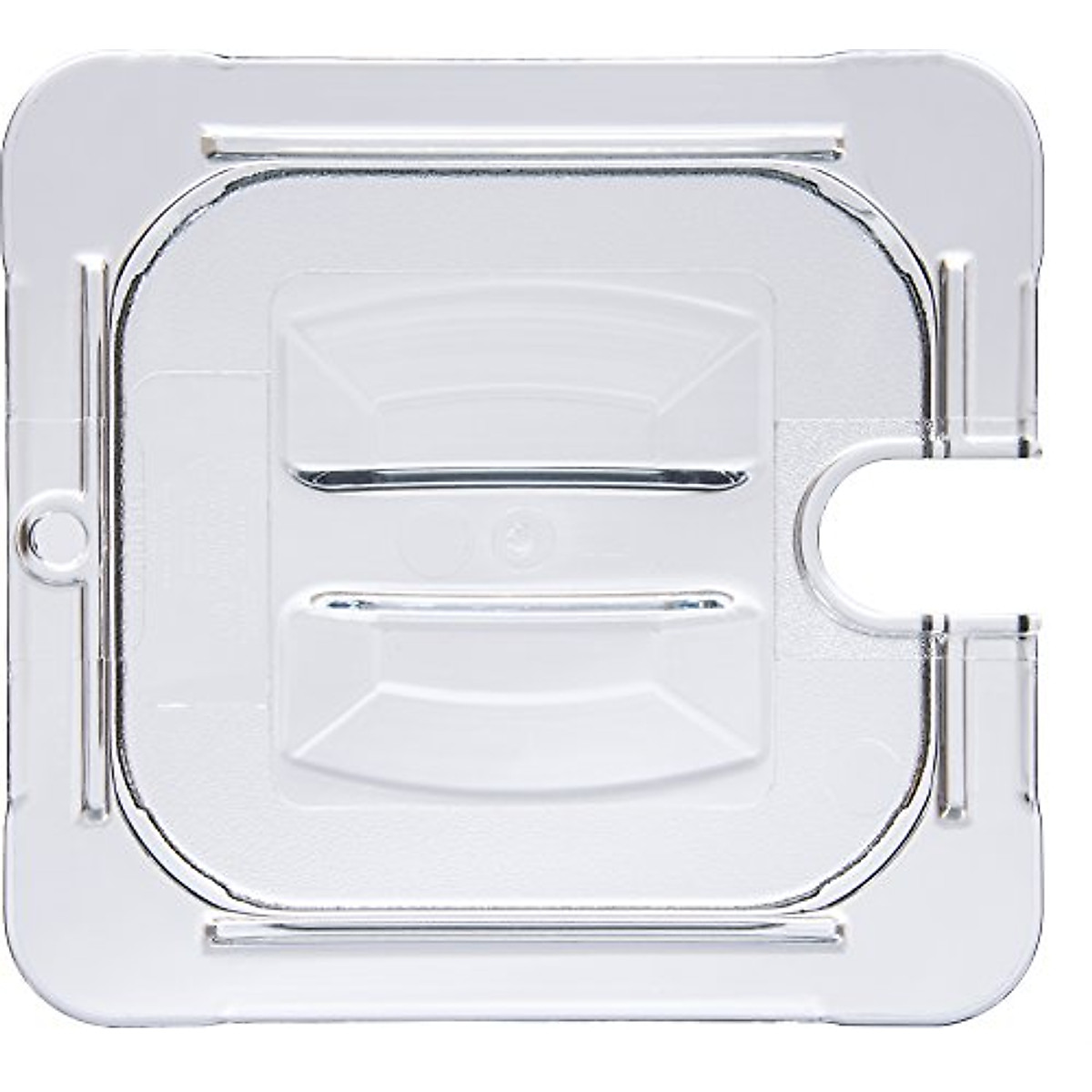 Carlisle FoodService Products 10311U07 Polypropylene Universal Handled Notched Lid, 6-7/8" Length x 6.31" Width x 7/8" Height, Clear, For TopNotch One-Sixth Size Food Pans (Case of 6)