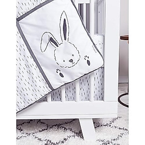 Trend Lab Peek-a-Boo Forest 3 Piece Crib Bedding Set, Gender-Neutral Color Palette, Includes Quilt, Fitted Crib Sheet and Skirt