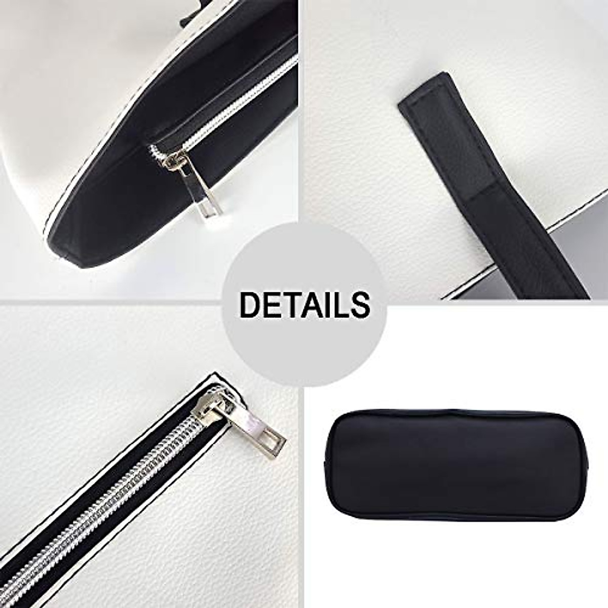 Dog Bones Paw Prints Cream Handbag Water Resistant Shoulder Bag Bookbag for Women Teens, Tote Bag with Inner Pouch