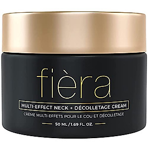 FIÈRA Neck Firming & Tightening Cream - Anti-Aging Moisturizer with Macadamia Oil, Hyaluronic Acid, Shea Butter - Smooths & Lifts Neck Skin - 1.69 FL. OZ. / 50 ML