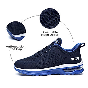 Lamincoa Womens Air Running Shoes Athletic Gym Workout Walking Shoes Sneakers for Women Black-Blue 10