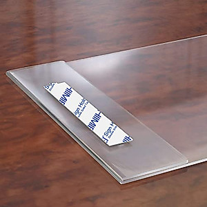 HIIMIEI 12 Pack Clear Acrylic Wall Mount 8.5x11 Sign Holder, Portrait Door Plexiglass Display Sign Holder Adhesive with 3M Tape, Plastic Photo Ads Frames Used in Office Hospital Hotel Store