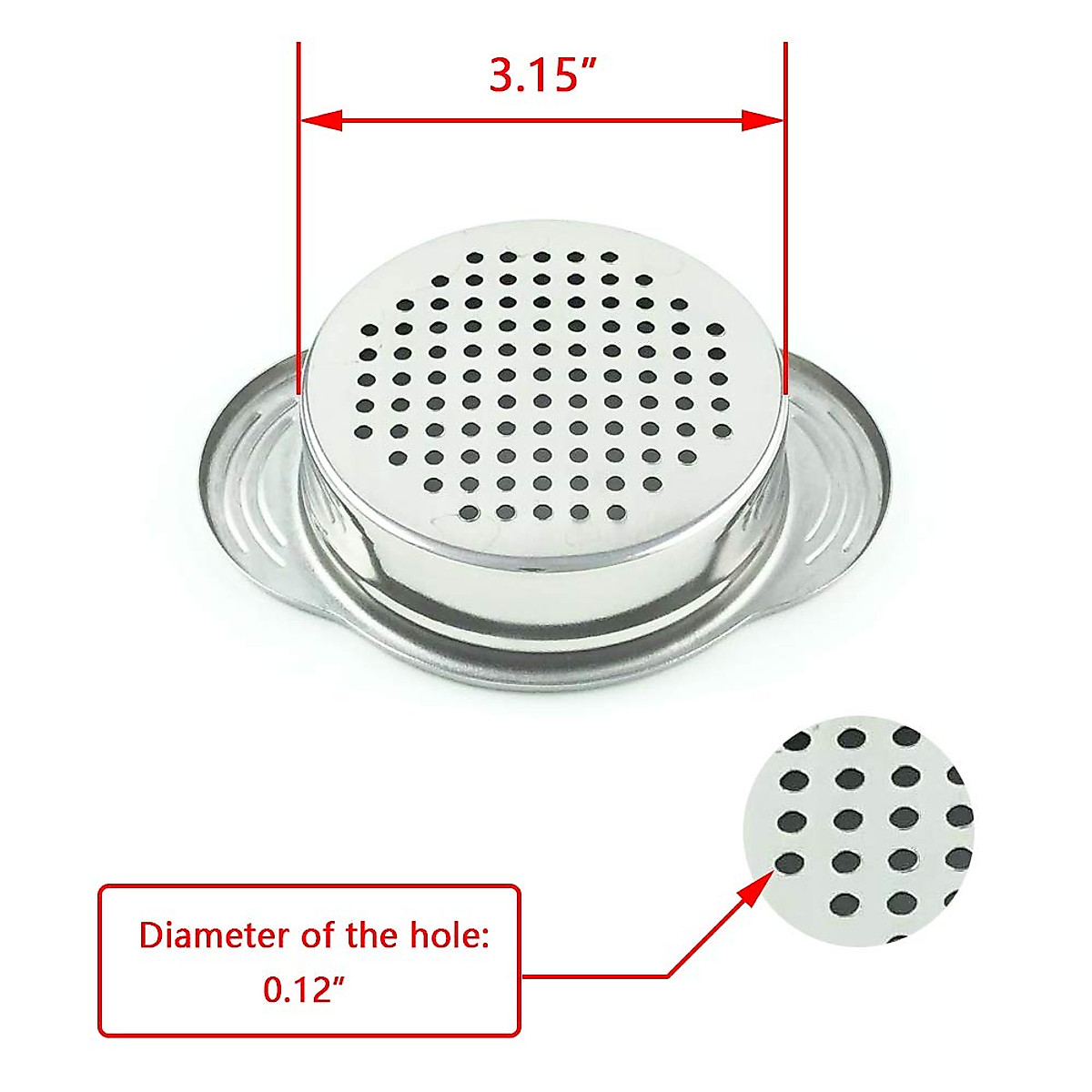 Can Strainer - Tuna Strainer - Food Grade 304 (18/8) Stainless Steel, Dishwasher Safe, Food Strainer, Can Colander, Easy To Clean, Eco-friendly