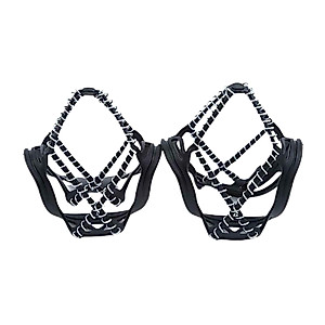 shlutesoy Ice Traction Cleats,Shoes Crampons,2Pcs Anti-Slip Spikes Cleat Crampons Shoe Cover Ice Snow Hiking Climbing Gripper Black