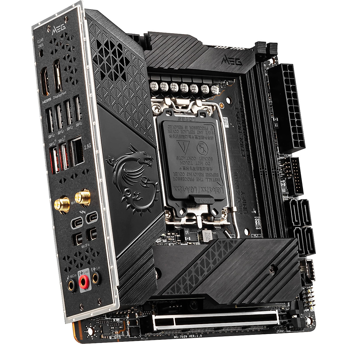 MSI MEG Z690I Unify Gaming Motherboard (Mini ITX, 12th Gen Intel Core, LGA 1700 Socket, DDR5, PCIe 5, 2.5G LAN, M.2 Slots, Wi-Fi 6E) (Renewed)