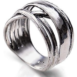 Joolala Ring 925 Sterling Silver Women’s Ring Huntress Ring Elegant and Stylish Design – Various Models – Gorgeous Oxidized Finish – Ideal Promise Ring, Anniversary (6)