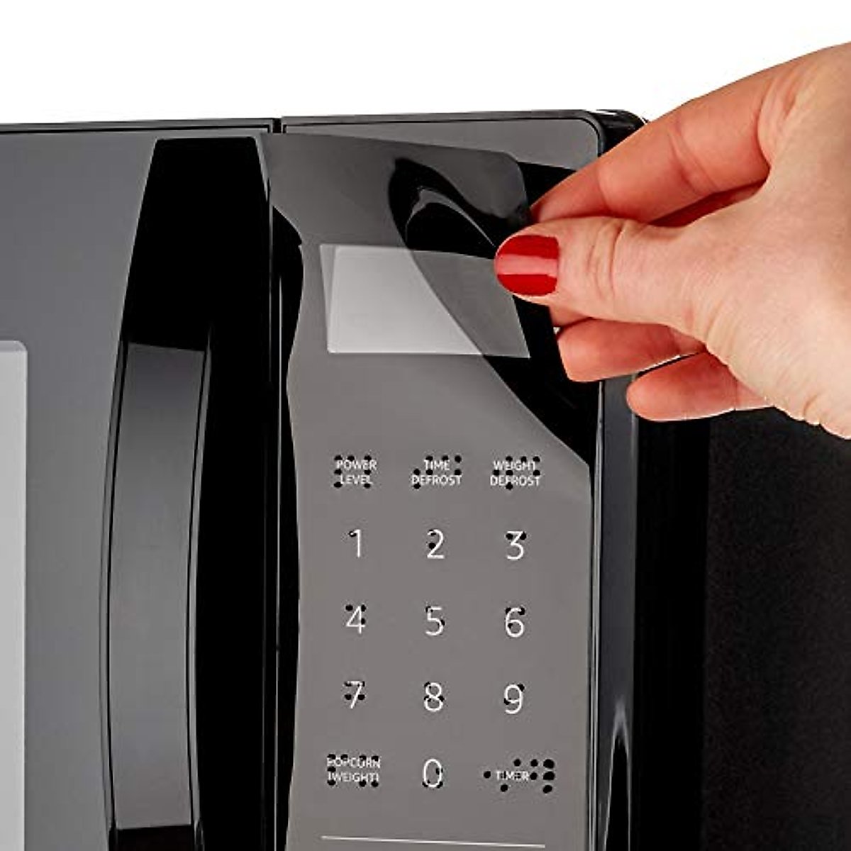 Braille Keypad Overlay for Amazon Basics Microwave