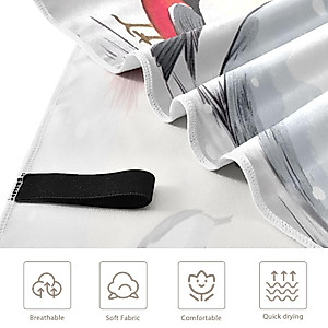 New Year Happy Snowman Christmas Beach Towel Sand Free Beach Blanket Beach Towels Oversized Quick Dry Towel Pool Towels Travel Towel for Women Men Sports Gym Swimming Camping Beach Essentials M